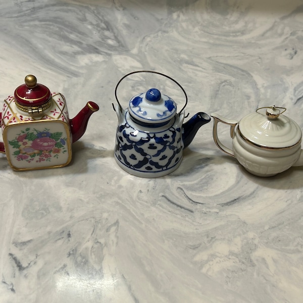 Miniature Teapots - Etsy