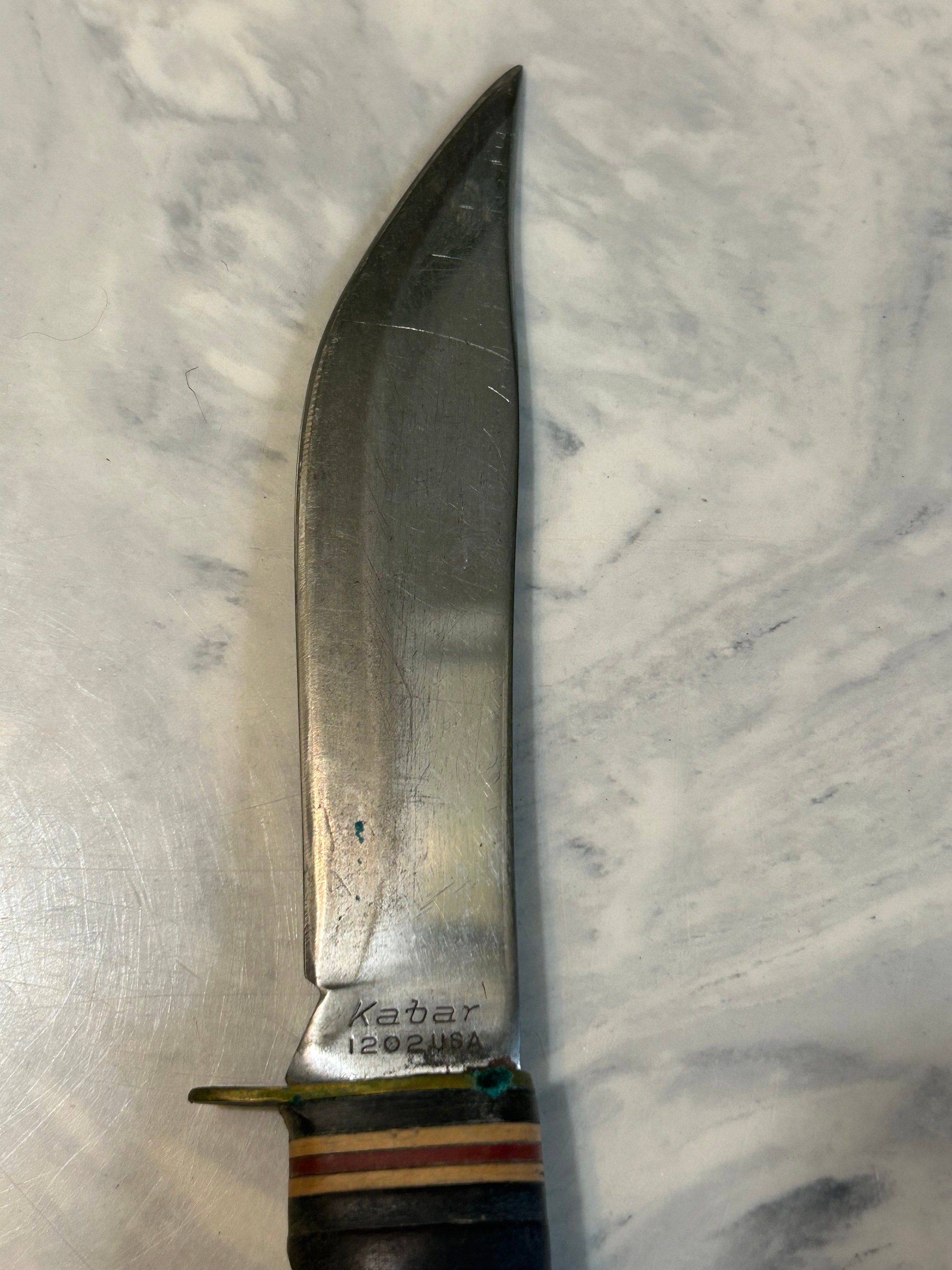 Vintage Kabar 1202 USA Hunting Sheath Knife 4.5 Blade - Etsy