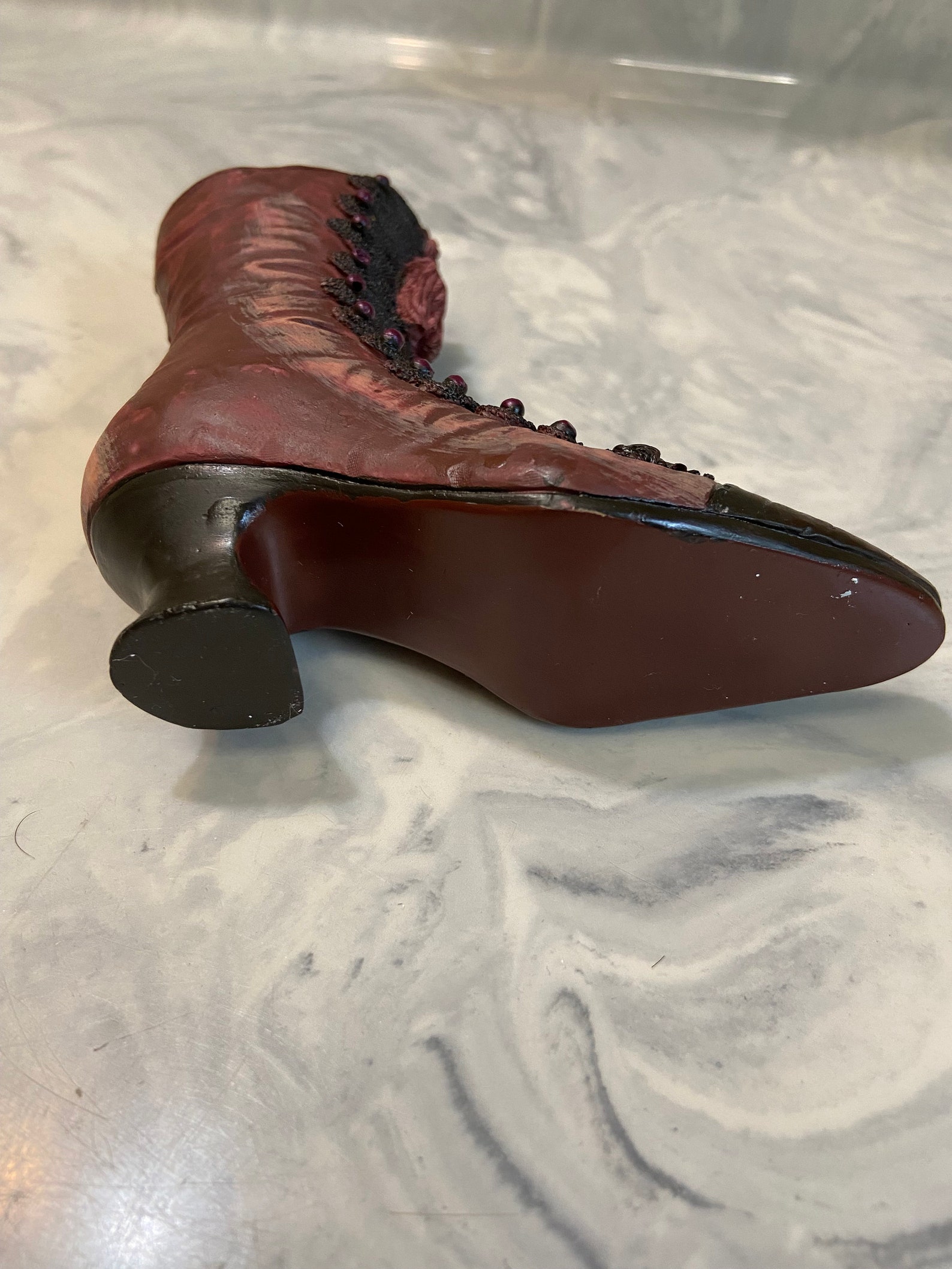 Vintage Victorian Boot Figurine - Etsy
