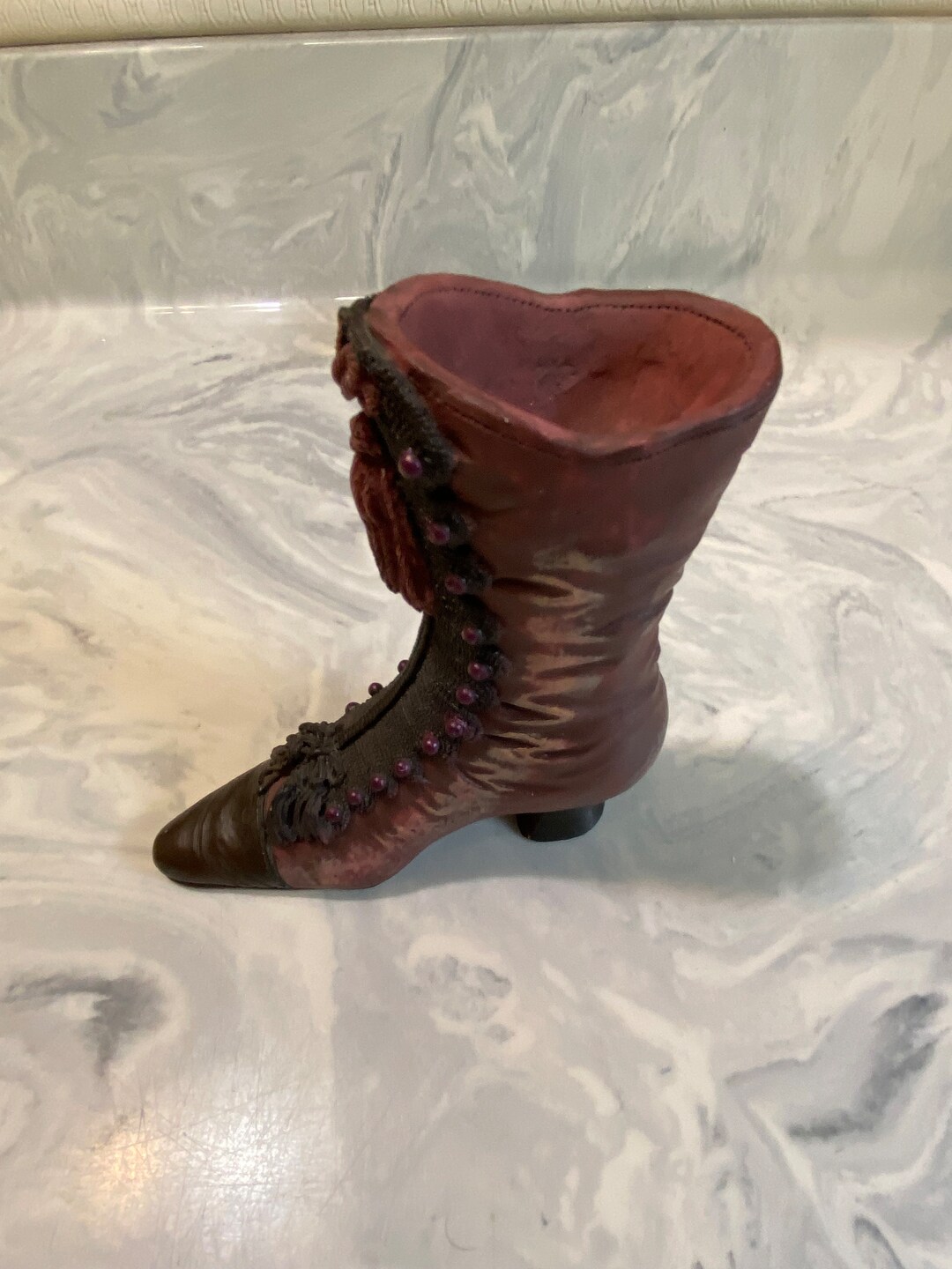 Vintage Victorian Boot Figurine - Etsy