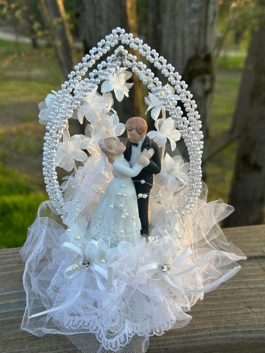 Vintage Double Arch Wedding Cake Topper. - Etsy