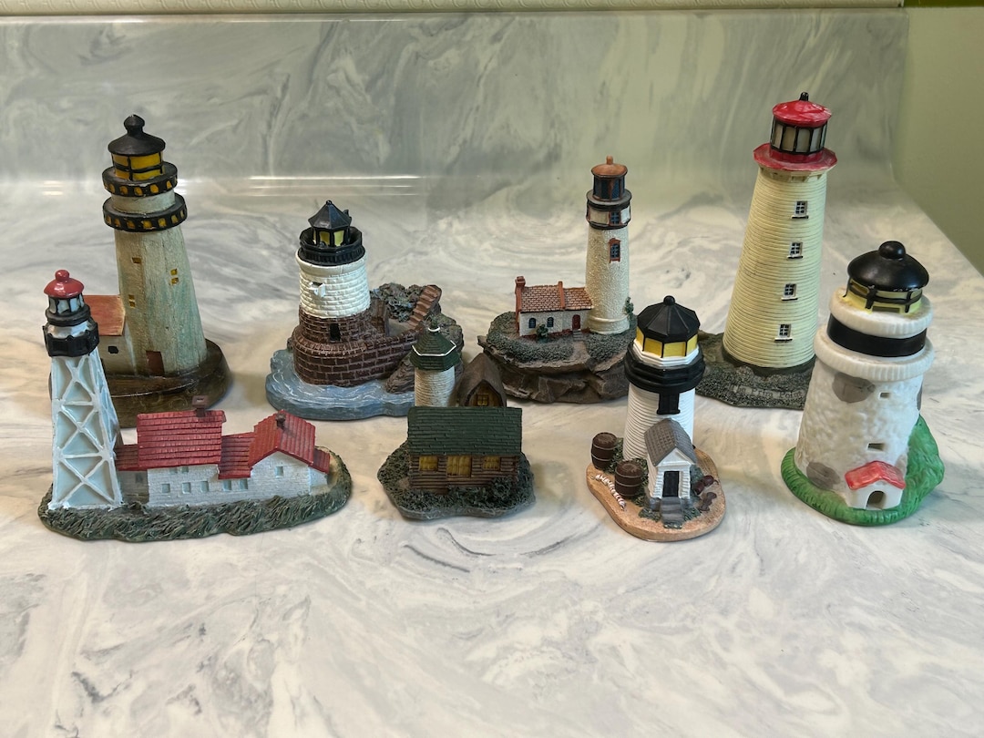 Vintage Lot of 8 Ceramic Lighthouses - Etsy