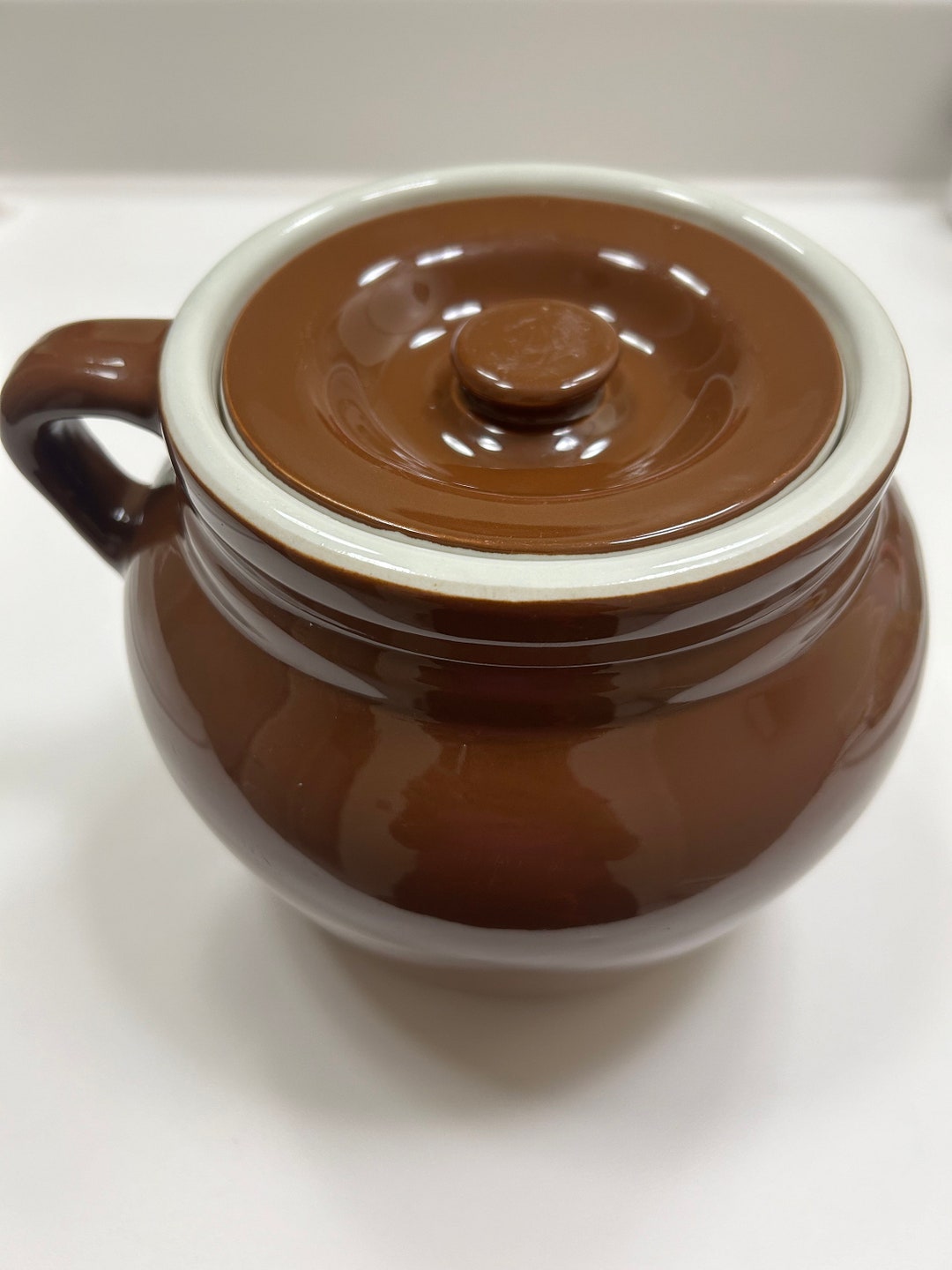 Vintage Hall Brand Ceramic Brown Bean Pot cookie Jar With Lid 782 Etsy Vintage Hall Brand Ceramic Brown Bean Pot cookie Jar With Lid 782 Etsy
