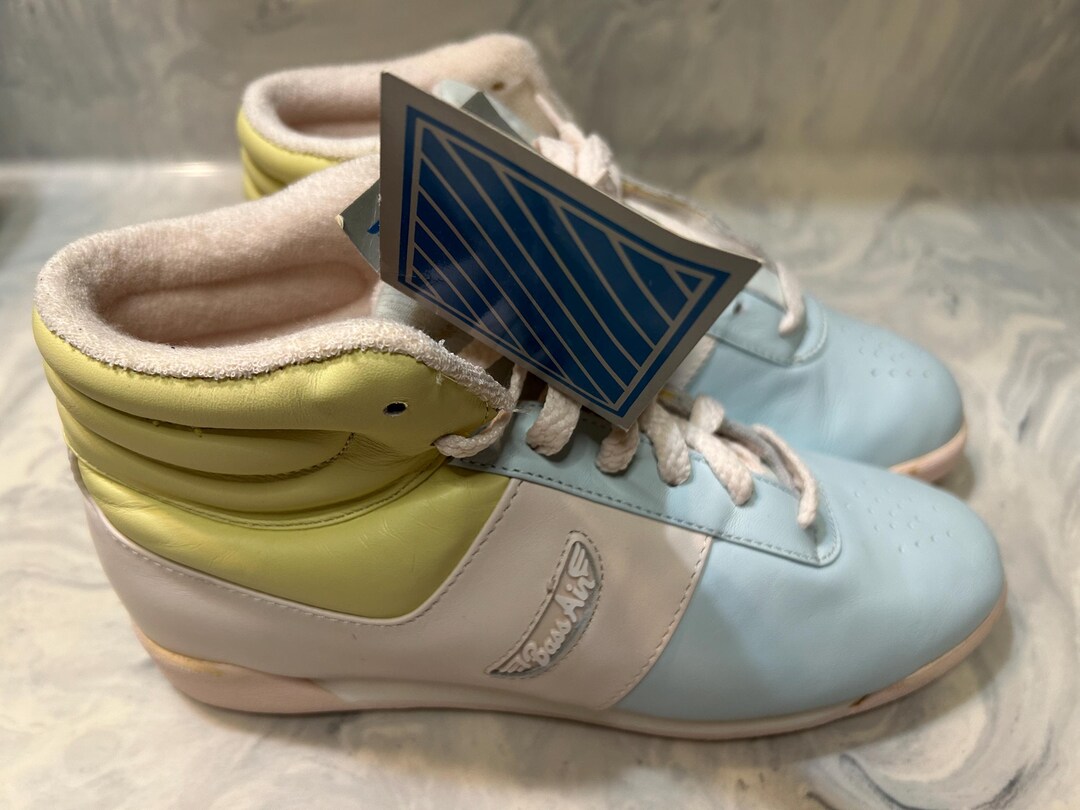 Vintage Bass Air Colorblock Pastel High Top Women Sneakers Size 8M - Etsy