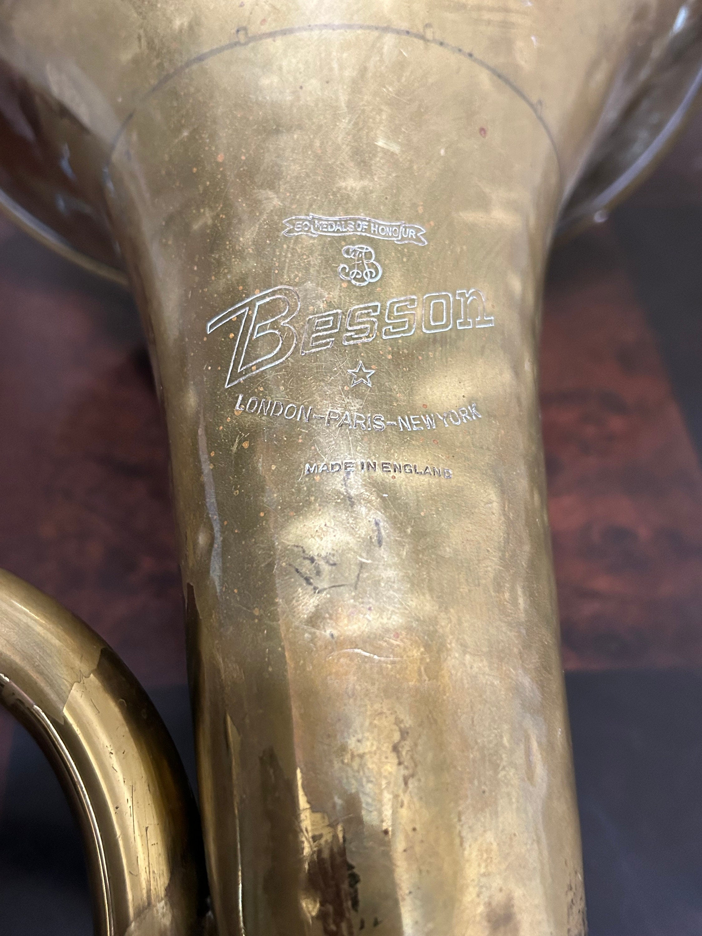 Vintage Besson Solid Brass Horn Made in England - Etsy