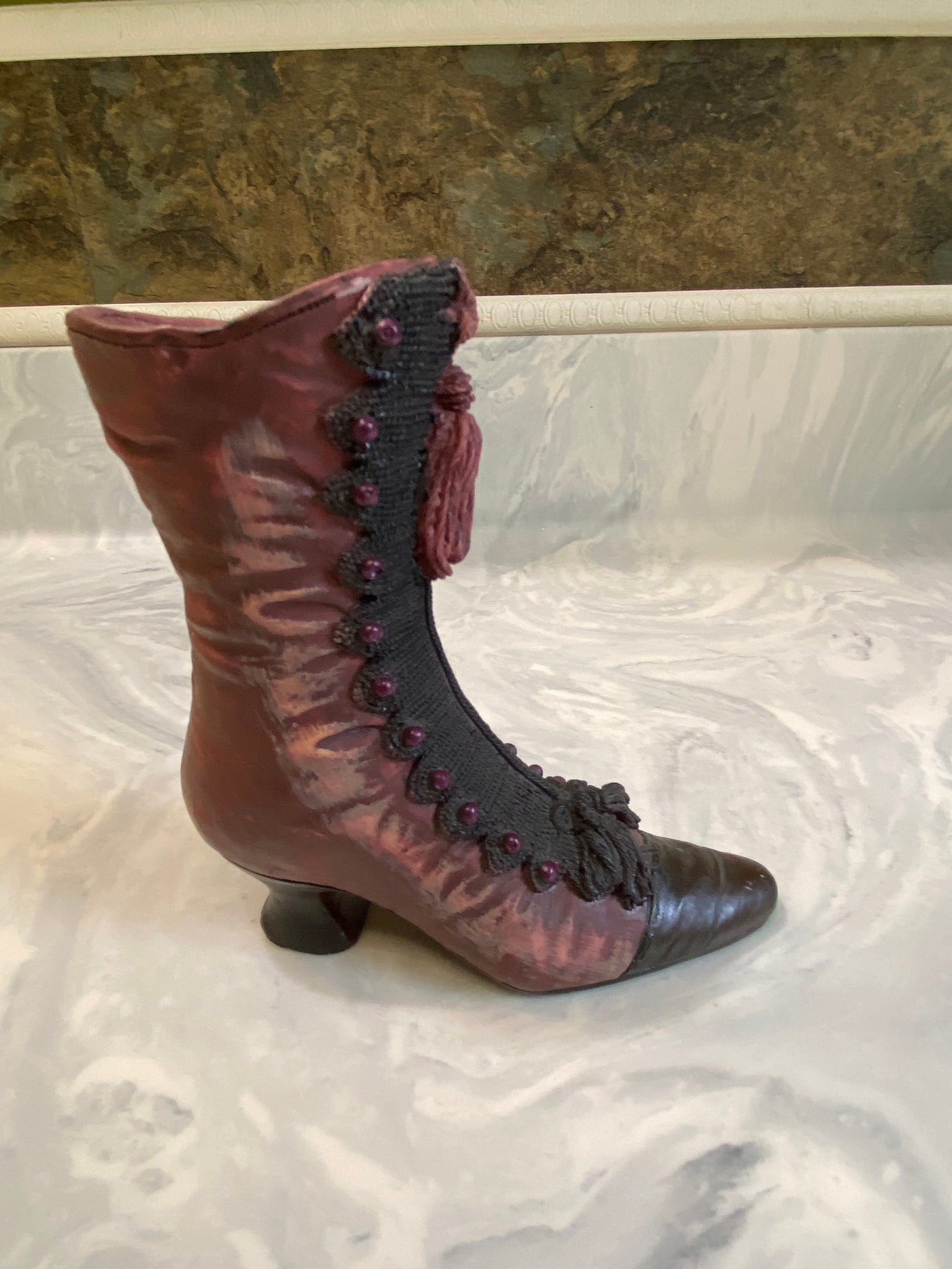Vintage Victorian Boot Figurine - Etsy