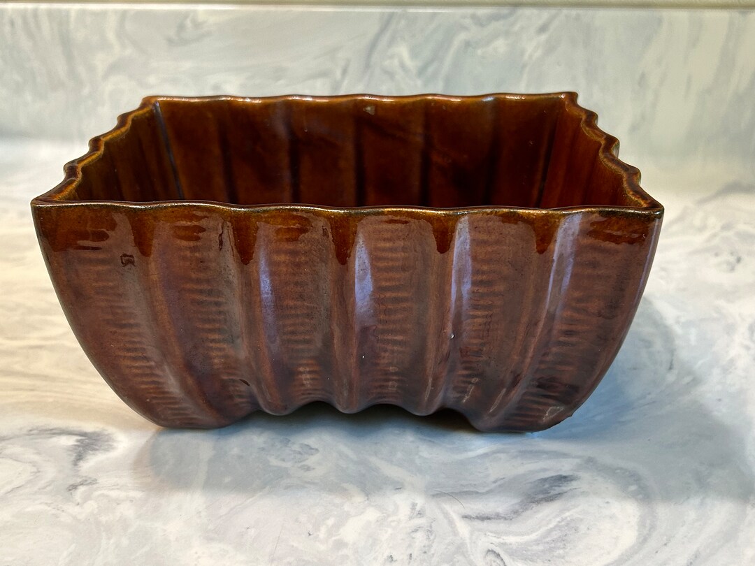 Vintage Cookson Pottery/ Brown Planter CP-3807 - Etsy