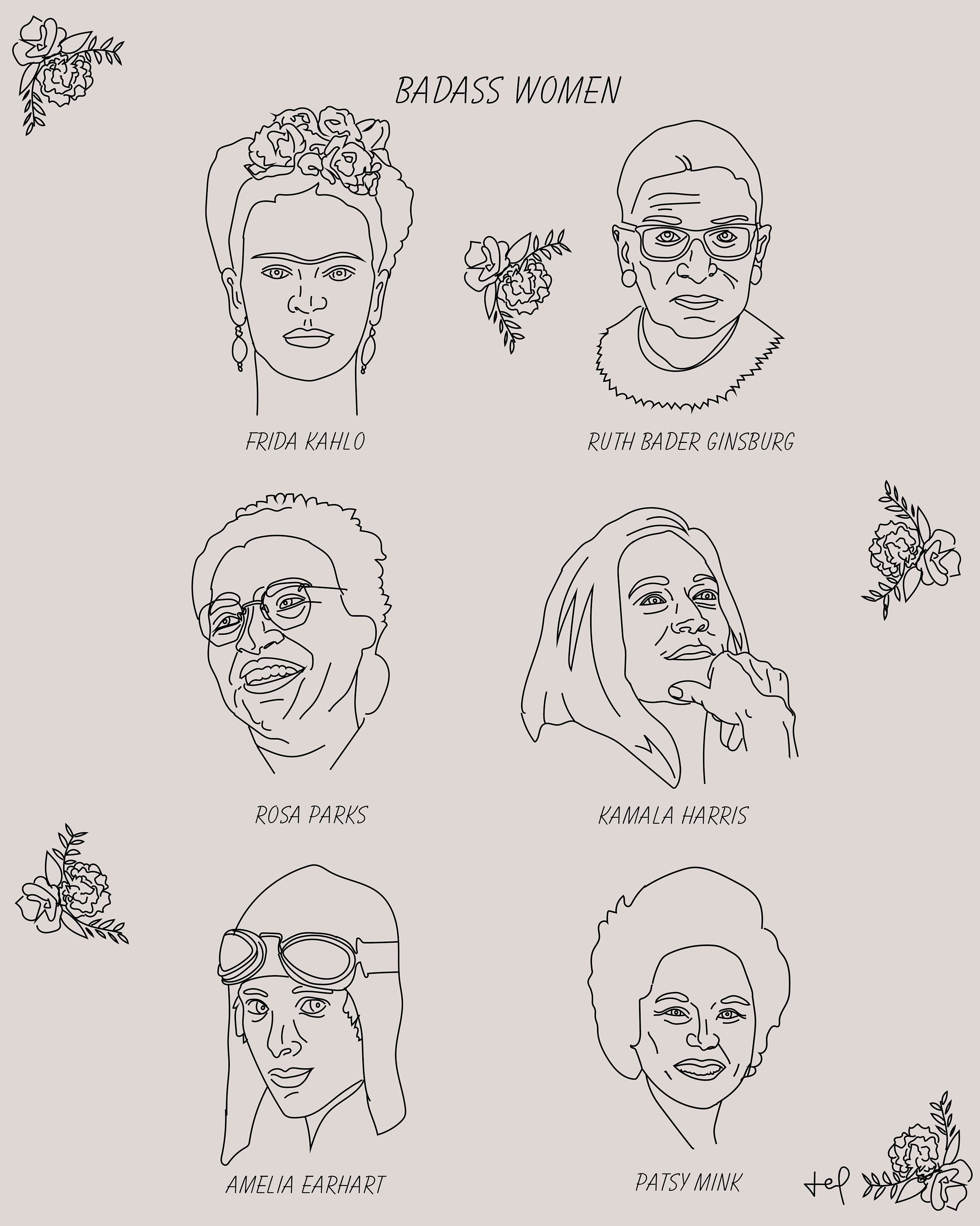 Badass Women Art Print - Etsy