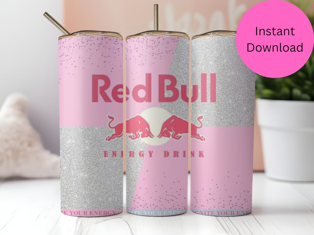 20oz Tumbler Wrap Pink Red Bull PNG Digital Download Red Bull Pink ...