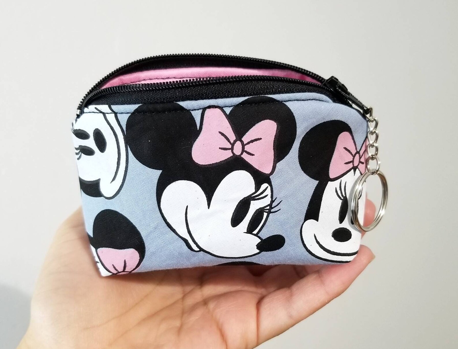 Minnie Mouse Makeup Bag Mini Coin Purse Keychain Gift Set Idea - Etsy