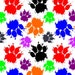 Paint Splatter Dog Paw Print Seamless Animal Pattern Bundle, Paw ...