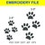 Dog Paw Print Fonts Real Custom Typeface Installable Font for Your DIY ...