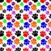 Paint Splatter Dog Paw Print Seamless Animal Pattern Bundle, Paw ...