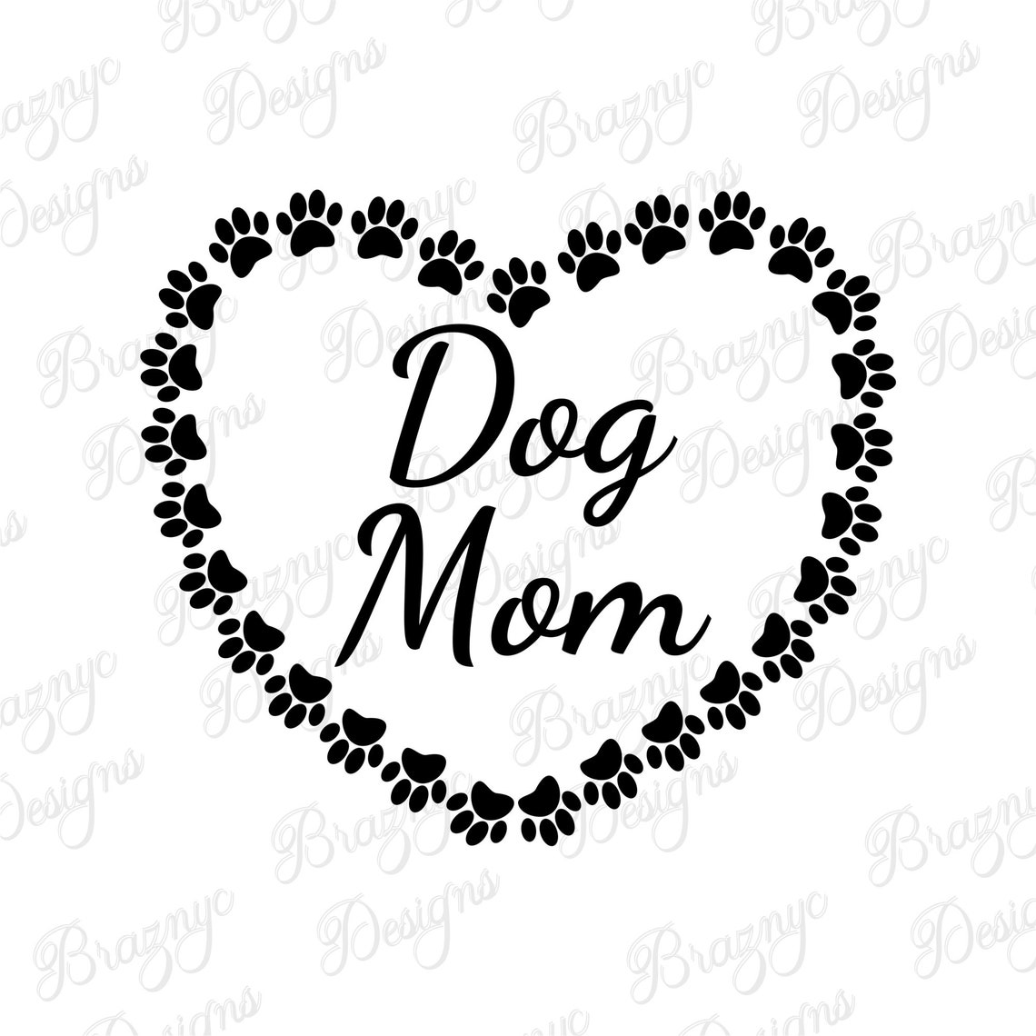 Dog Paw Prints Decorative SVG Borders Round Square Oval | Etsy