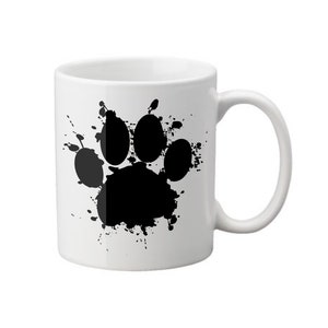 Paint Splatter Dog Paw Print - Vector Dog Paw Drawing for T Shirts ...
