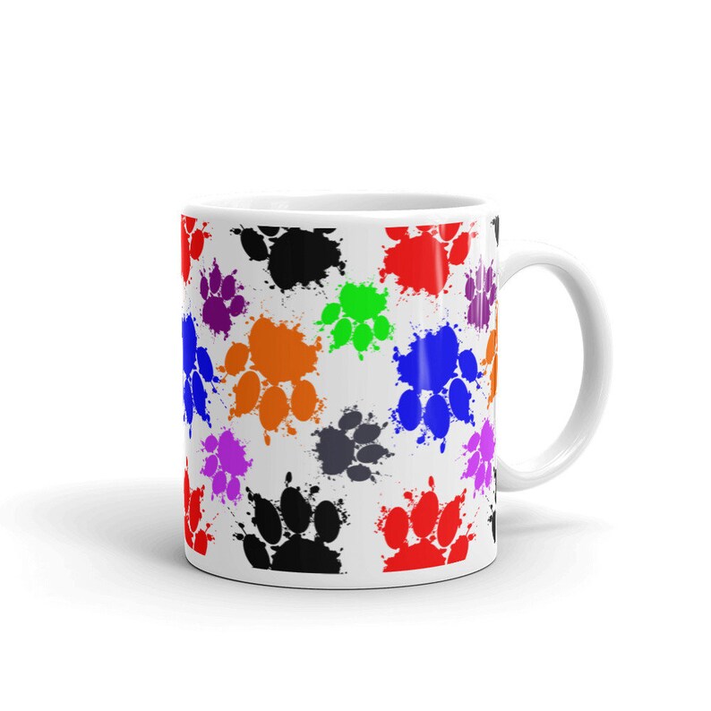 Paint Splatter Dog Paw Print Seamless Animal Pattern Bundle, Paw ...