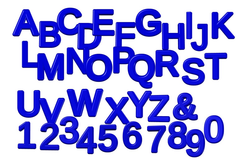 Uppercase Alphabet Letters and Numbers 3D Toy Text Clipart - Etsy