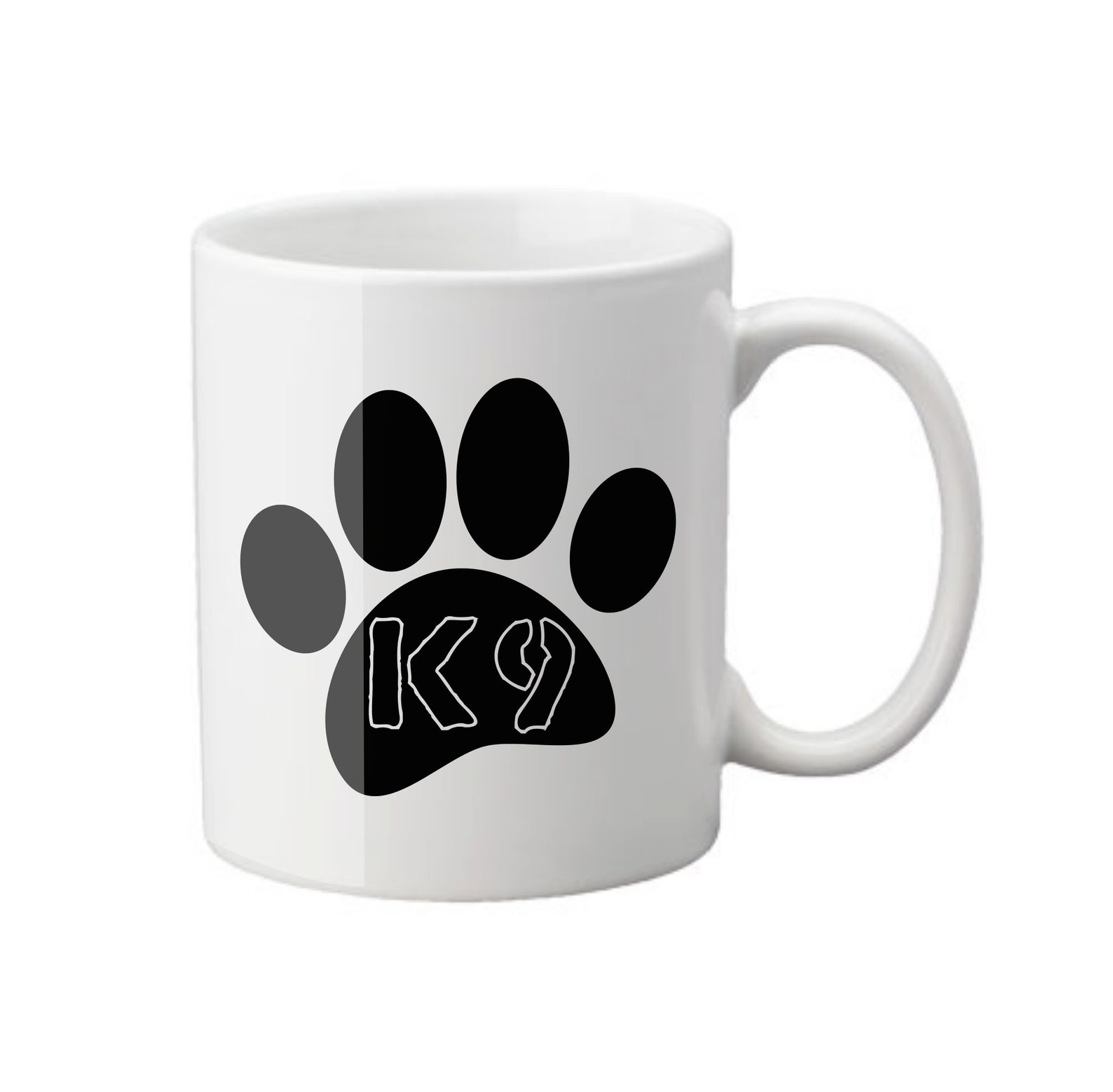 K9 Dow Paw Prints in Black and White Versions Vector Dog Paw - Etsy