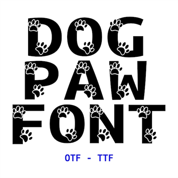 Dog Paw Print Fonts Real Custom Typeface Fonts for Your DIY - Etsy UK