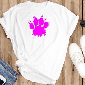 Paint Splatter Dog Paw Print - Vector Dog Paw Drawing for T Shirts ...