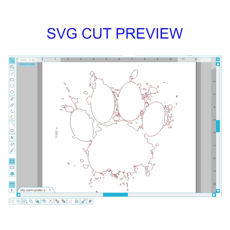 Paint Splatter Dog Paw Print Vector Dog Paw Drawing for T - Etsy