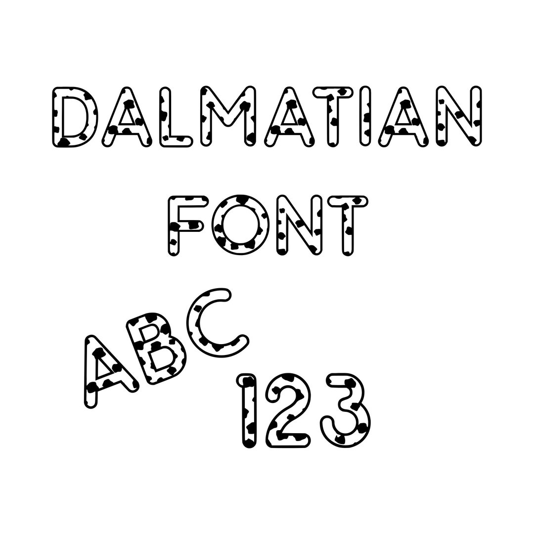 Dalmatian Fur Font - Real Custom Typeface Installable Font for DIY ...