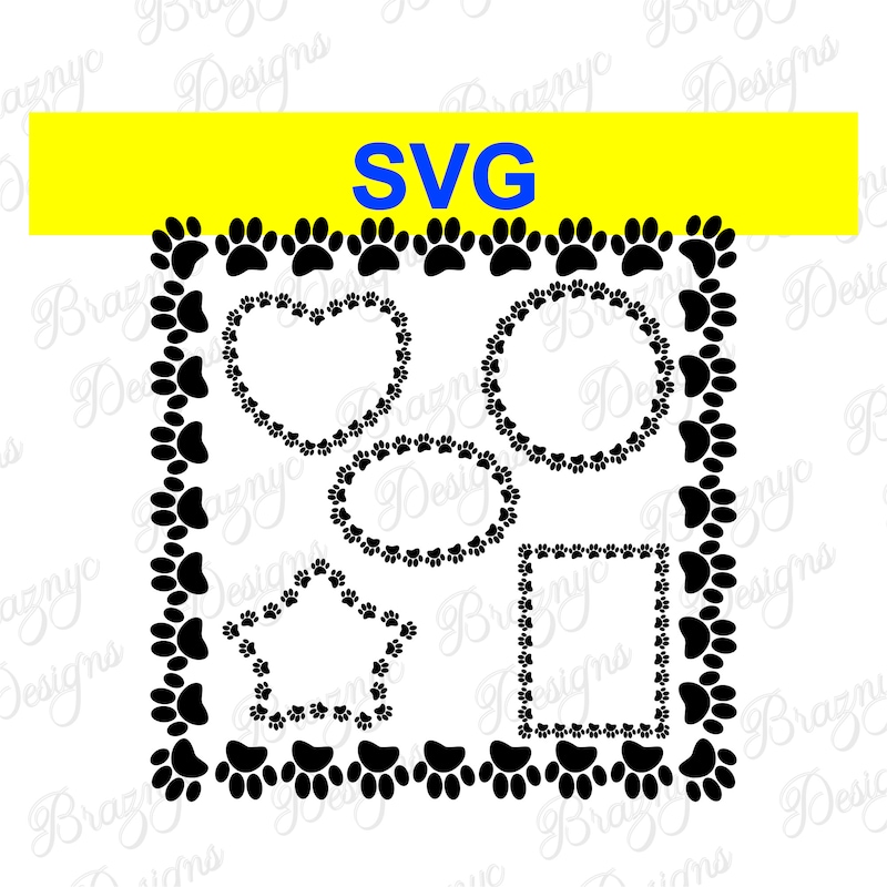 Paw Print Borders - Etsy