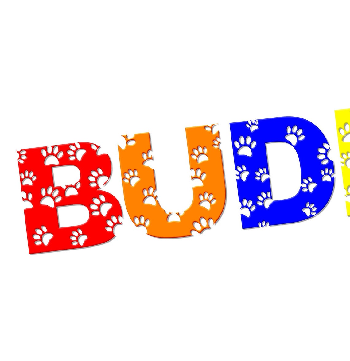 Dog Paw Print Letters and Numbers Vector Alphabet - Etsy