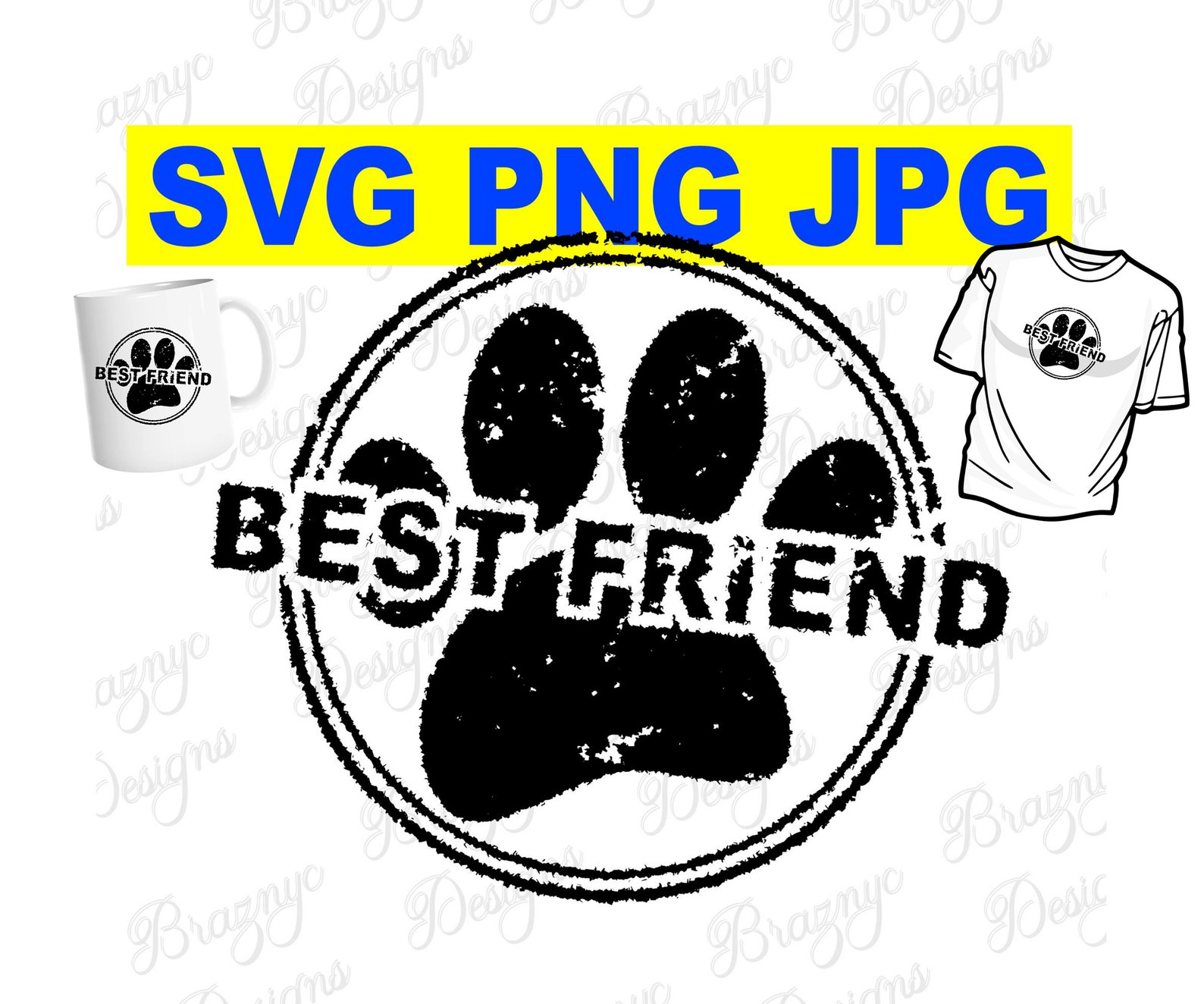 K9 Dow Paw Prints in Black and White Versions Vector Dog Paw | Etsy