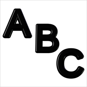 Uppercase Alphabet Letters and Numbers - 3D Toy Text Clipart PNG ...