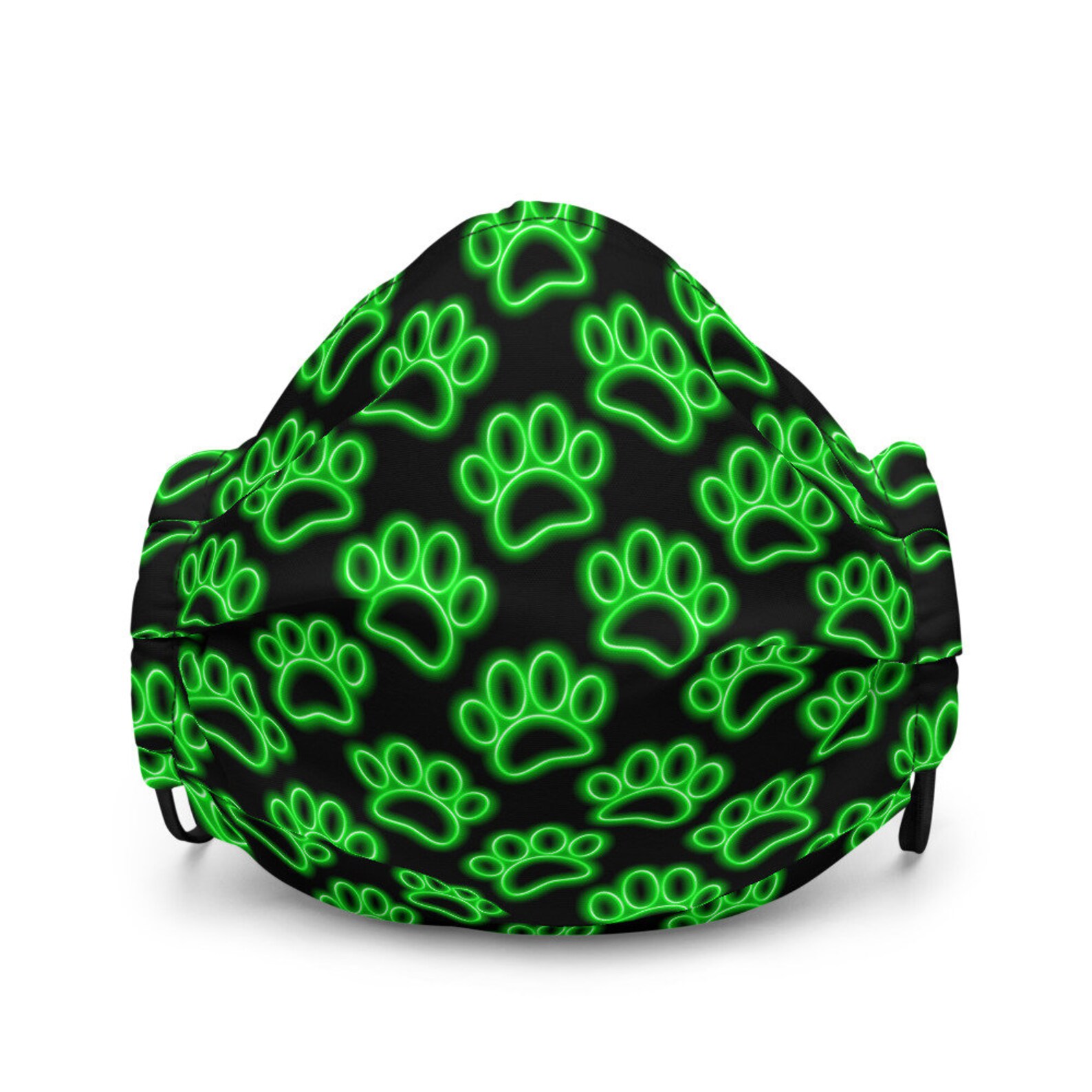 Neon Dog Paw Print Pattern Background Sublimation Designs For | Etsy