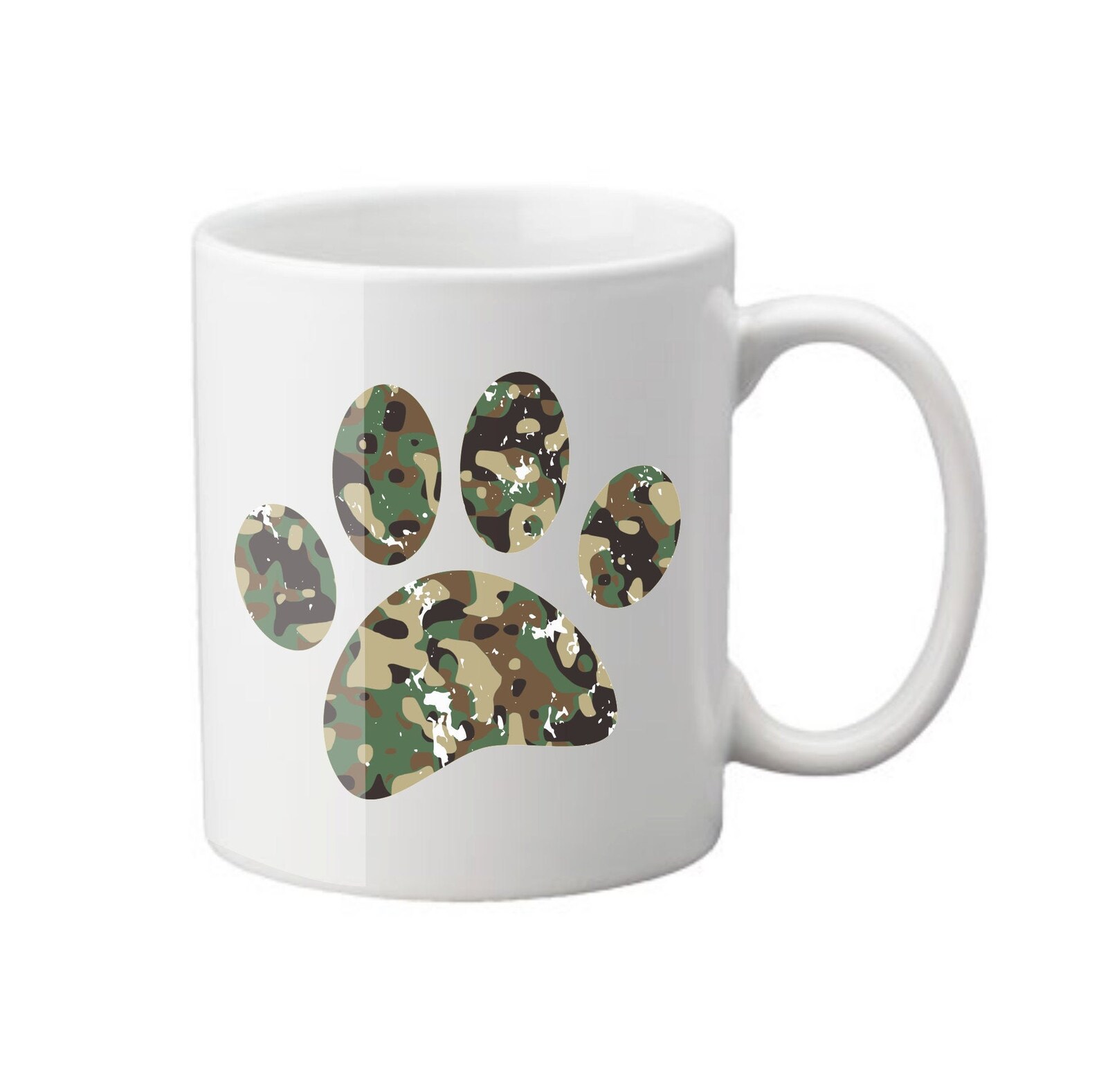 Distressed Camo Dog Paw Print Vector Dog Paw Drawing for T - Etsy