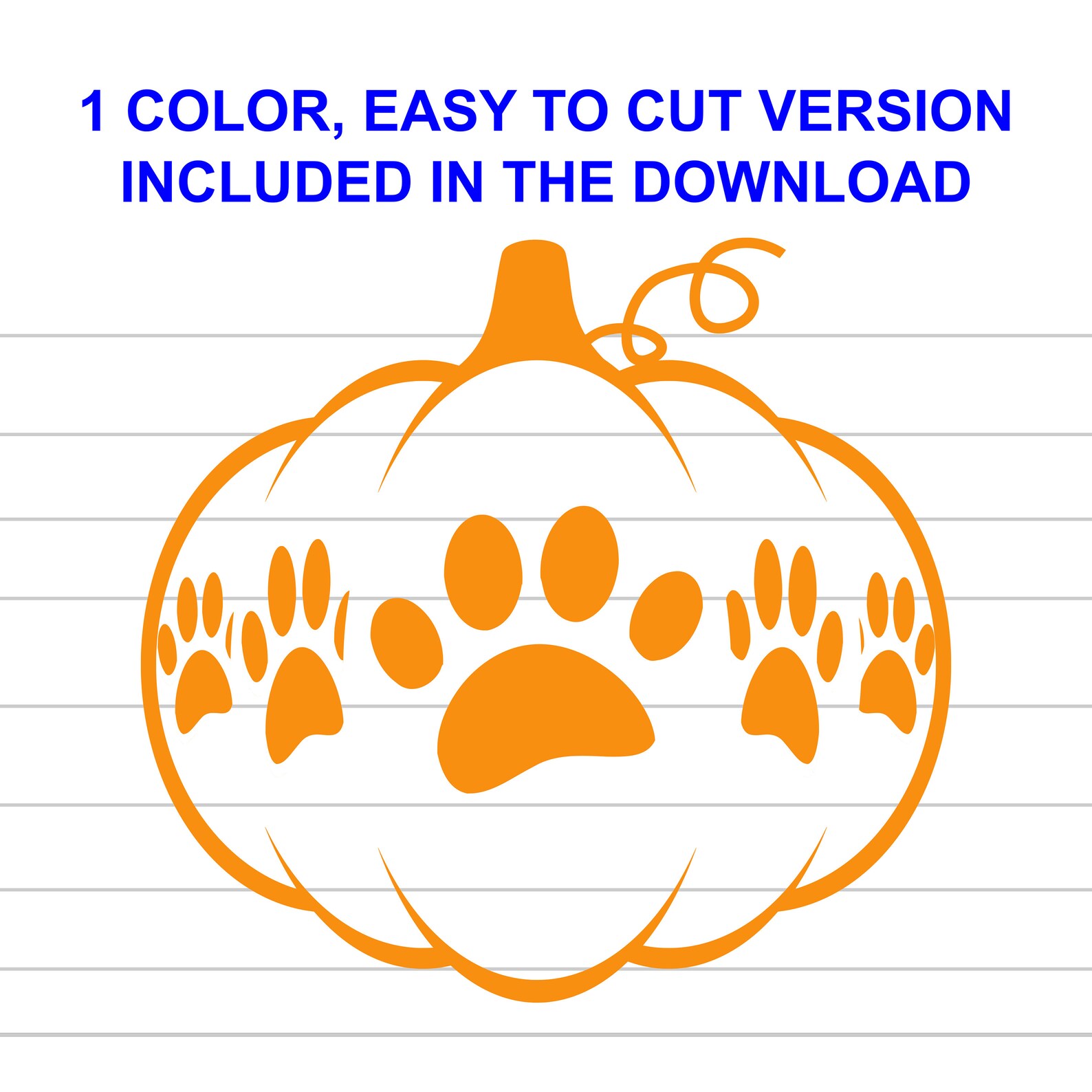 Carved Pumpkin Dog Paw Print - Vector Drawing for T Shirts, Sublimation ...