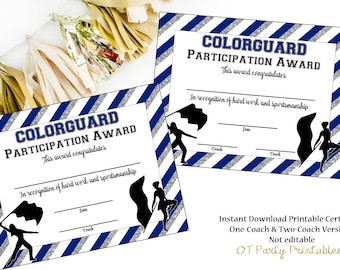 Marching Band Certificate - Etsy