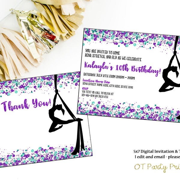 Aerial Silk Birthday Party - Etsy