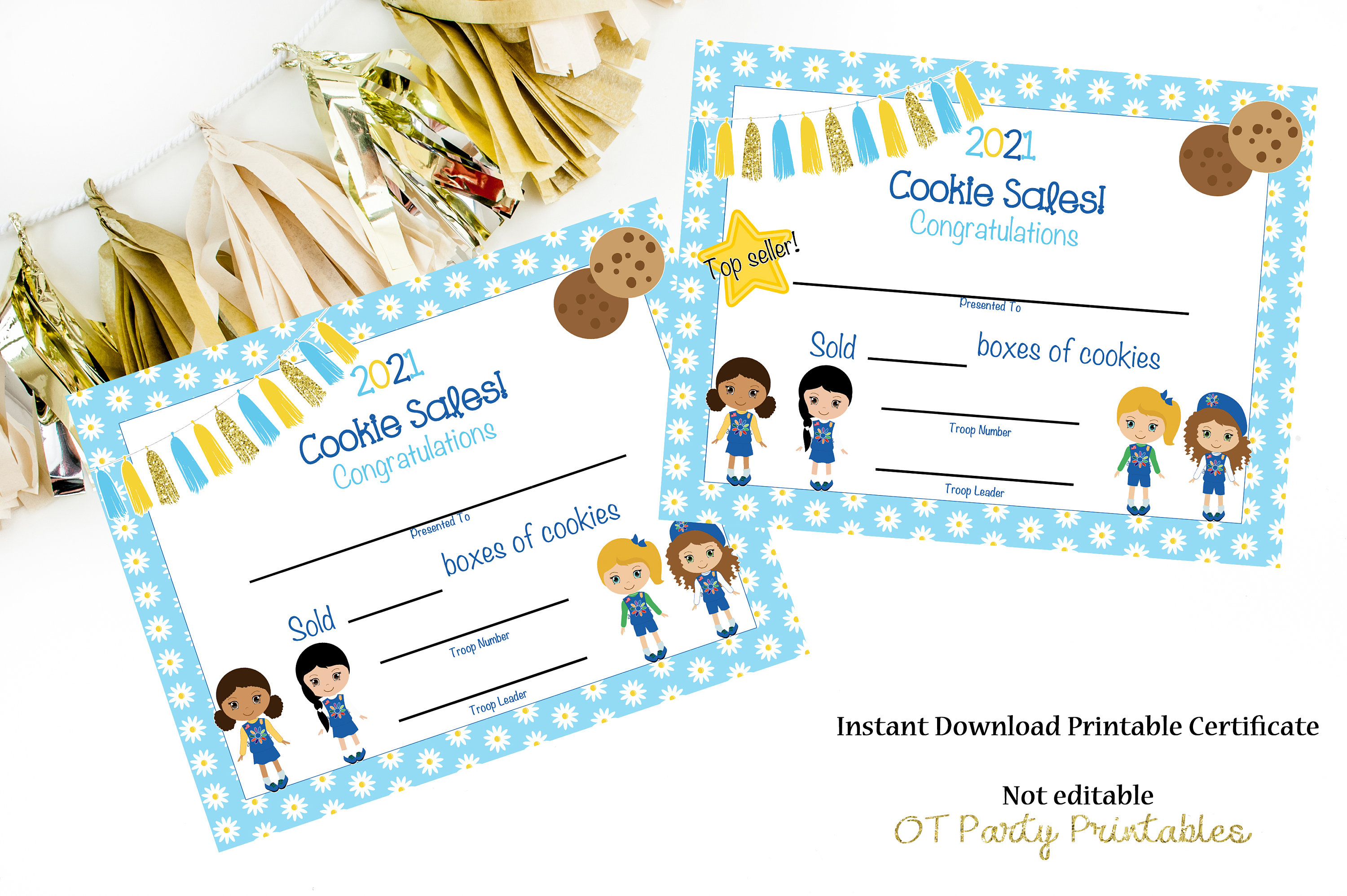 Cookie Sales Certificate Cookie Sales Award Scout Cookie Sales Scout ...