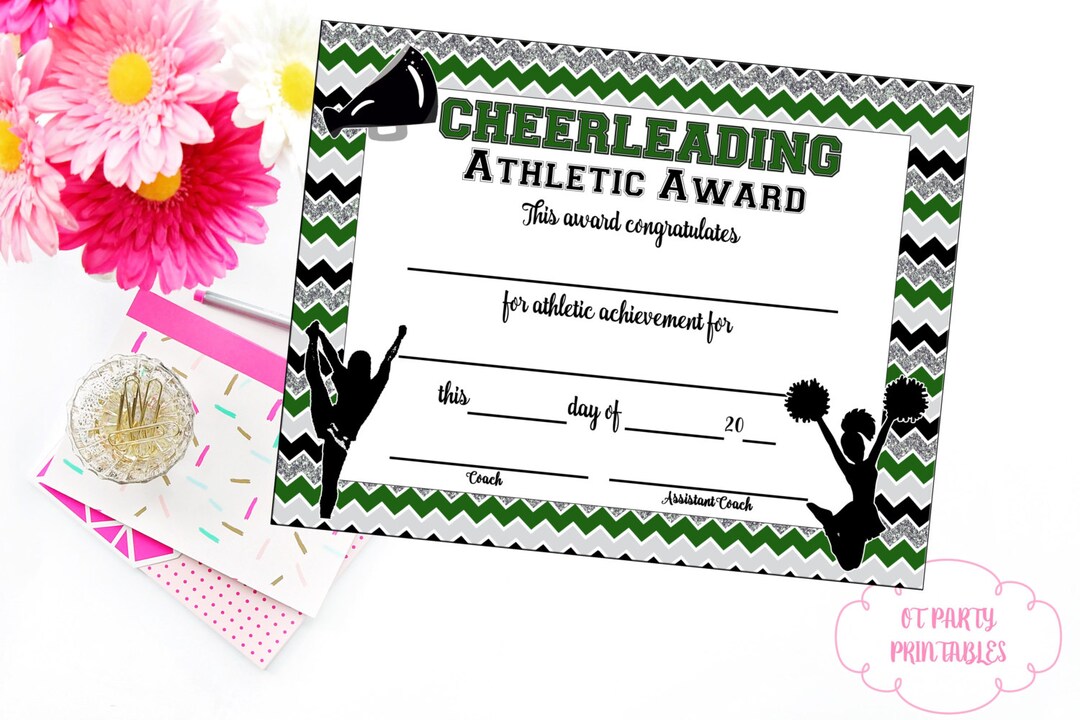 Cheerleading Certificate Cheerleading Award Cheerleading DIY ...
