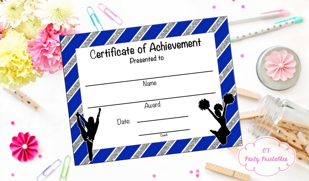 Cheerleading Certificate Cheerleading Award Cheerleading DIY ...