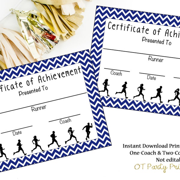Fun Run Certificate - Etsy