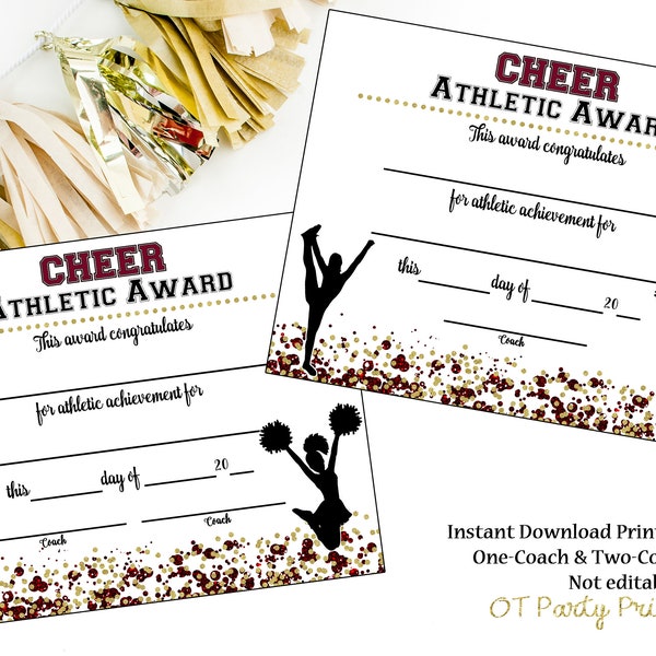 Award Certificate Template - Etsy