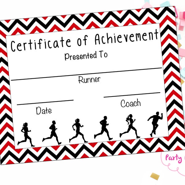 Fun Run Certificate - Etsy