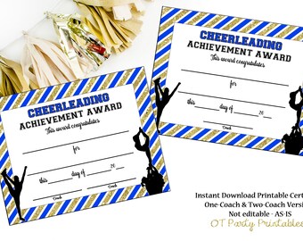 Cheerleading Certificate Cheerleading Award Cheerleading DIY ...