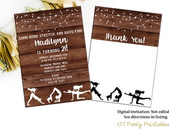 Yoga Birthday Party - Etsy