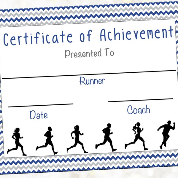 Fun Run Certificate - Etsy