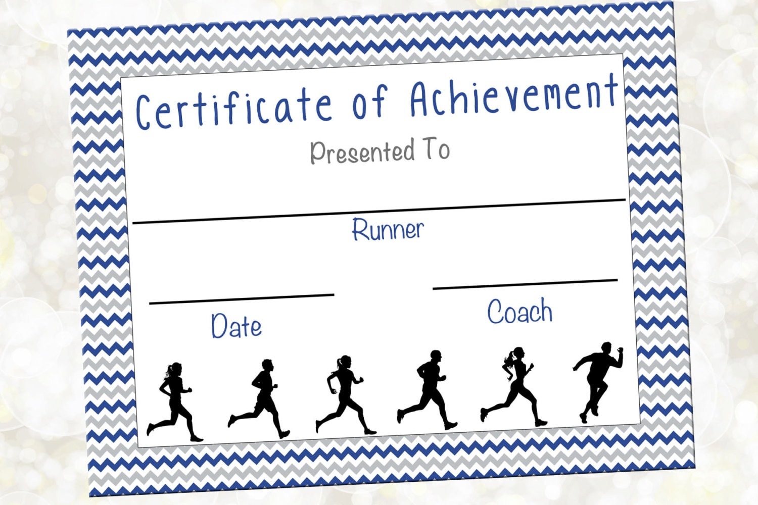 Running Award Template Printable