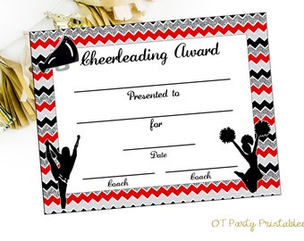 Cheerleading Certificate Cheerleading Award Cheerleading DIY ...