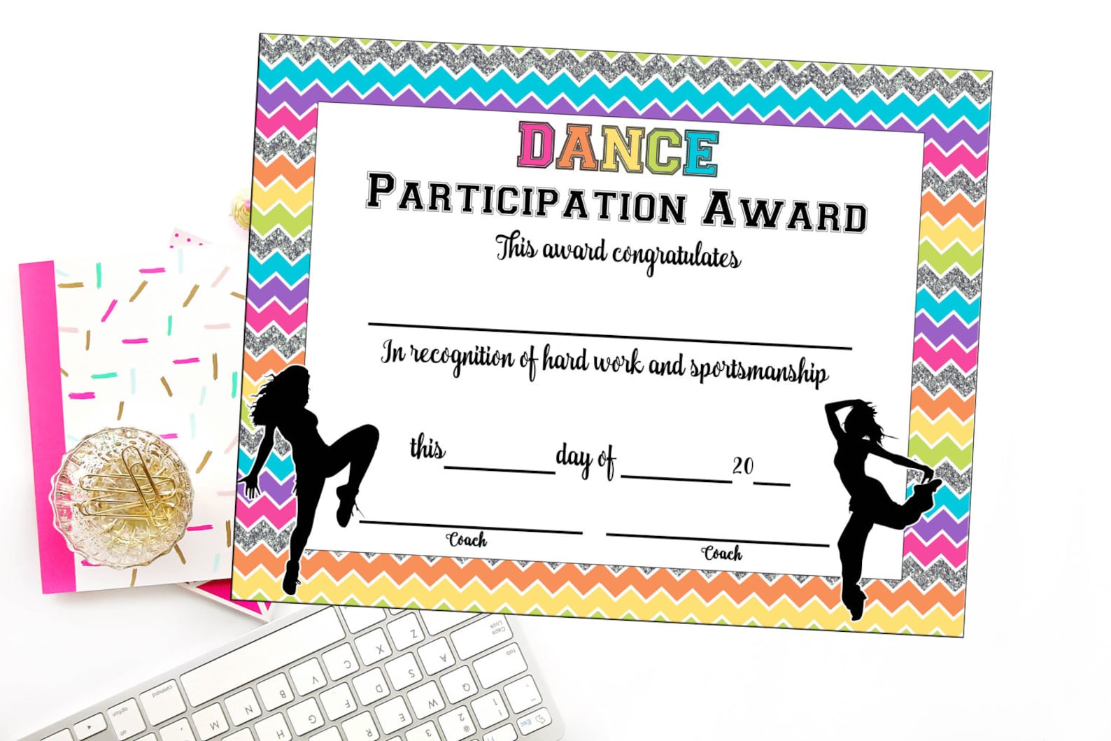 INSTANT DOWNLOAD Dance Team Certificate Dance Award Dance Printable ...