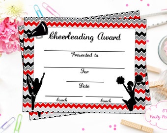 Cheerleading Certificate Cheerleading Award Cheerleading DIY ...
