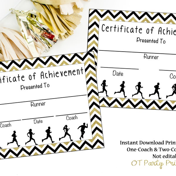 Fun Run Certificate - Etsy