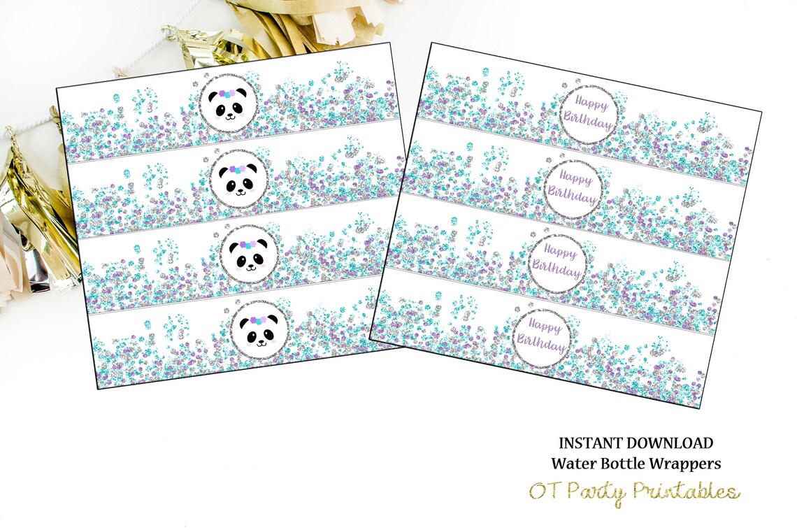 INSTANT DOWNLOAD Panda Thank You Label Printable DIY - Etsy